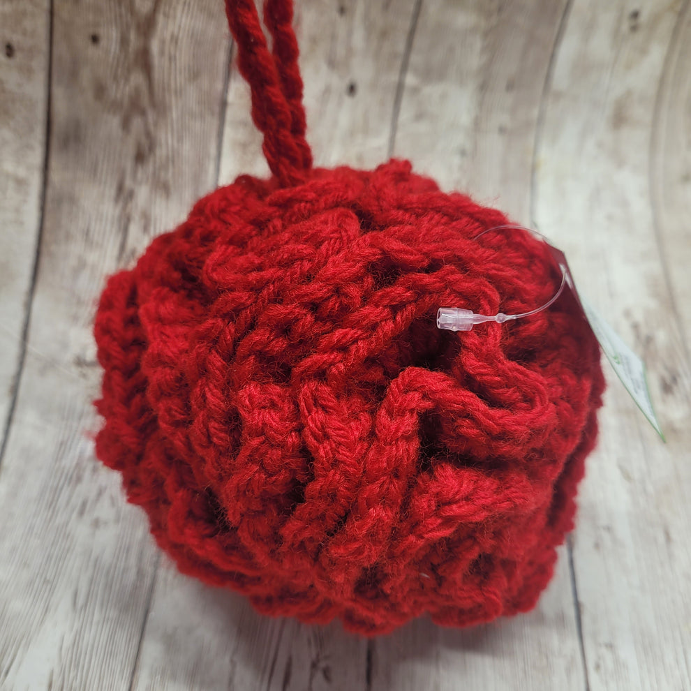 Red Shower Puff Bath Sponge – Kilted Suds